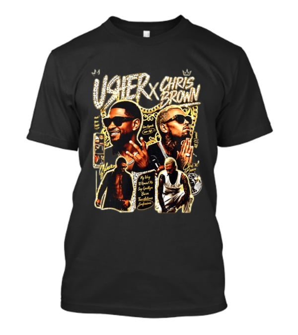 Usher Chris Brown My Way Without Me Say Goodbye Tour Los Angeles Buju Banton Team Custom T-Shirt