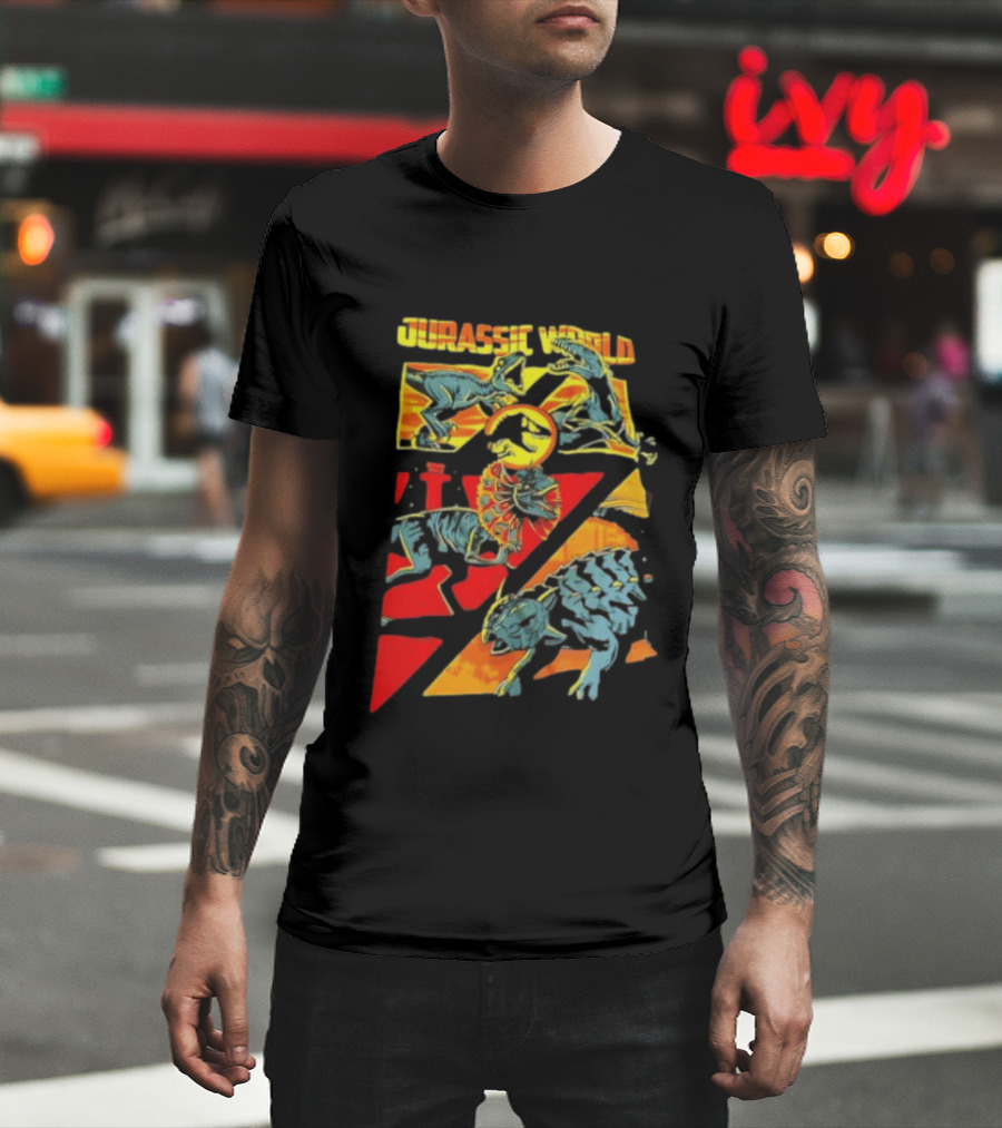 Velociraptor Dilophosaurus Ankylosaurus Jurassic World Dinosaurs T-Shirt