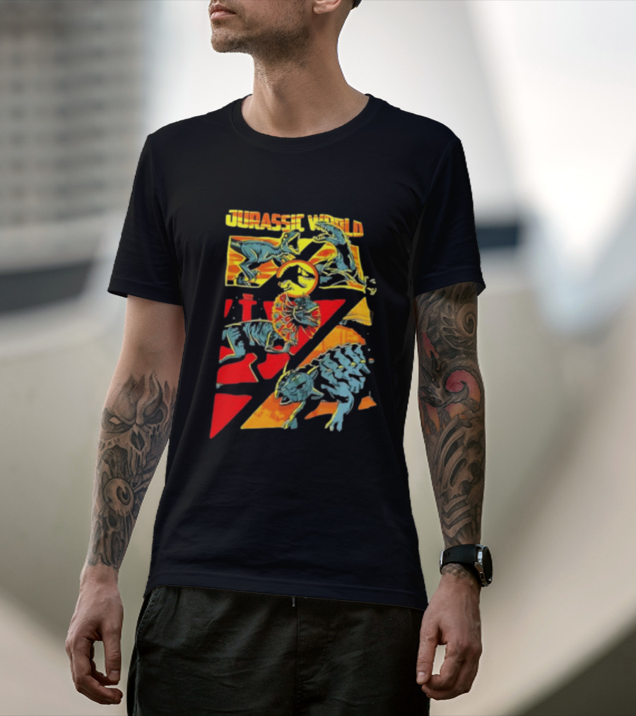 Velociraptor Dilophosaurus Ankylosaurus Jurassic World Dinosaurs T-Shirt