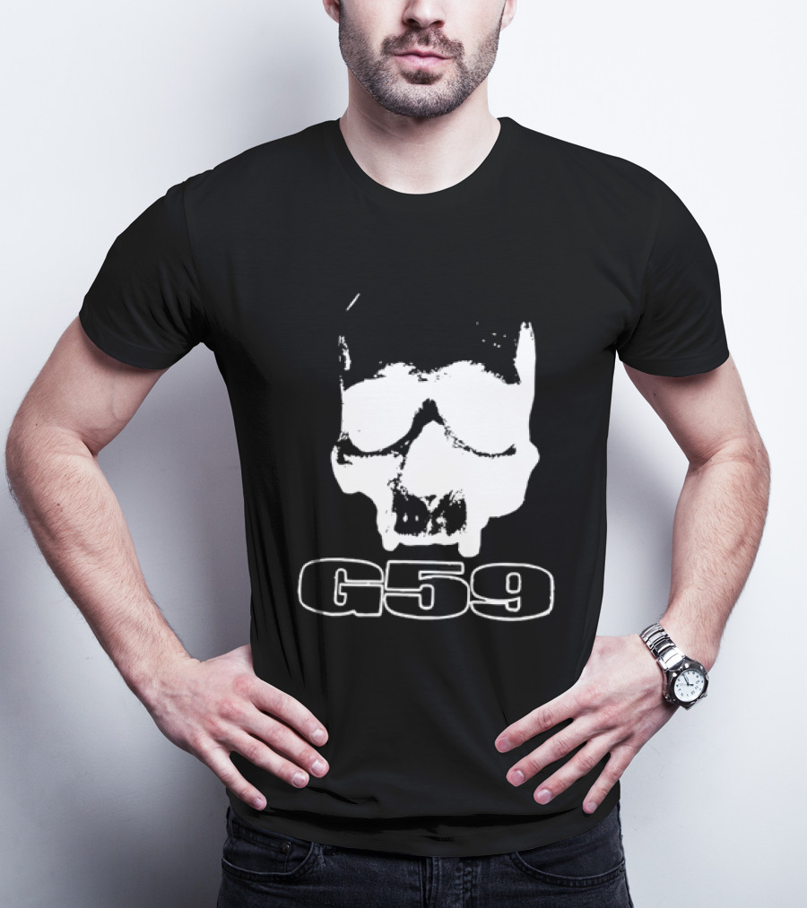 G59 Skull Black Graphic With Skull T-Shirt