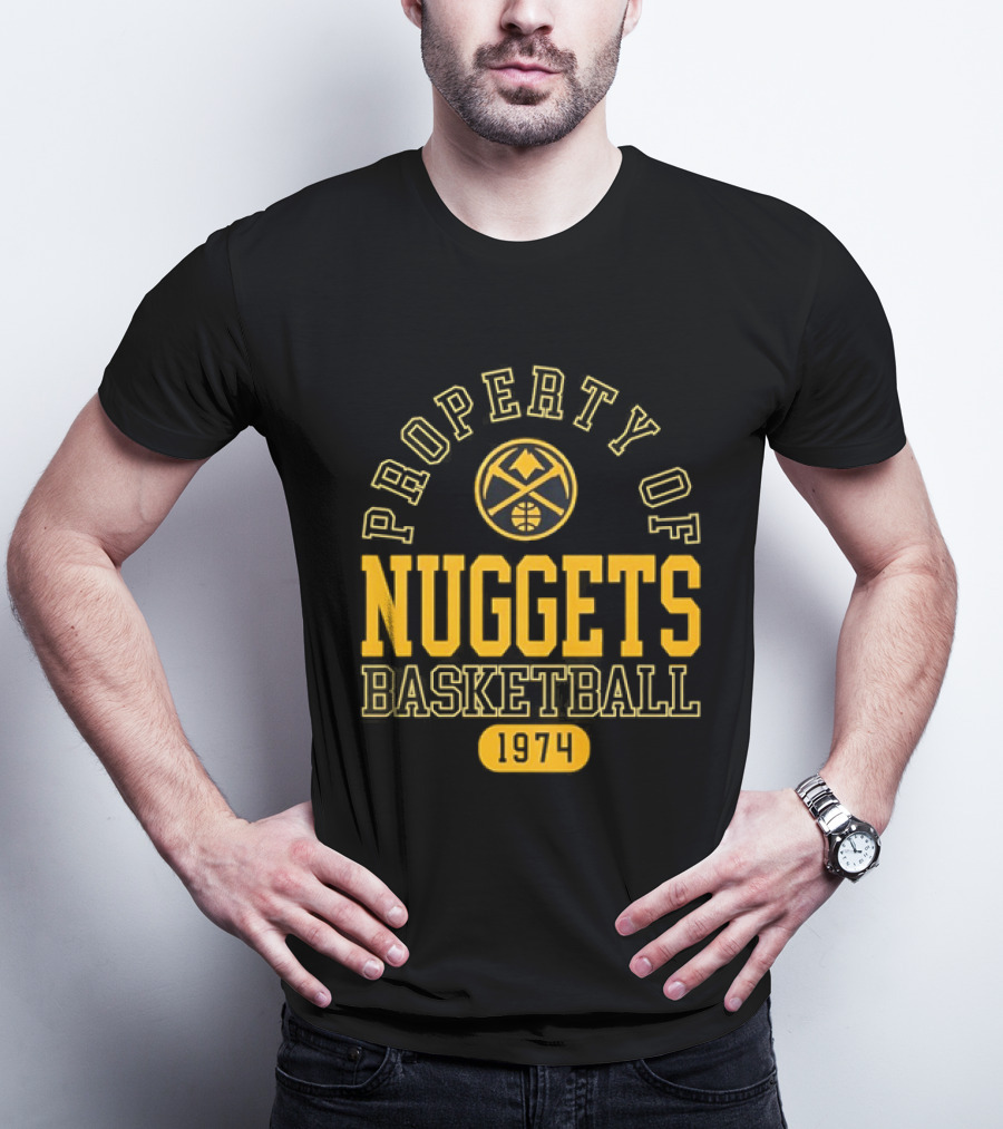 Property Of Nuggets Basketball 1974 Team Spirit T-Shirt