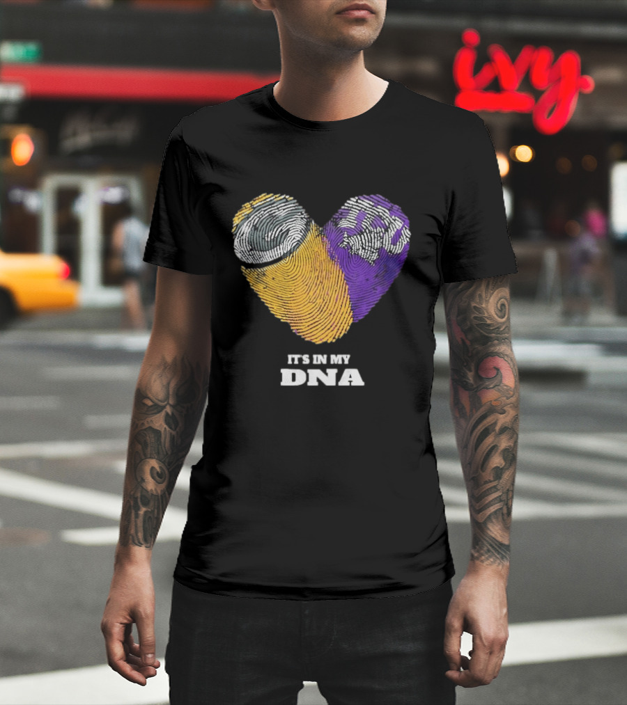 Green Bay Packers TCU Horned Frogs It's In My DNA Heart Fingerprints Fan Love T-Shirt