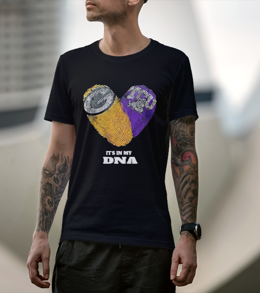 Green Bay Packers TCU Horned Frogs It's In My DNA Heart Fingerprints Fan Love T-Shirt