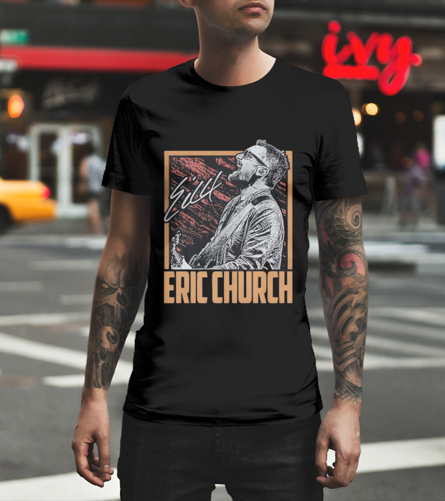 Sick Eric Church Live Singing Performance T-Shirt