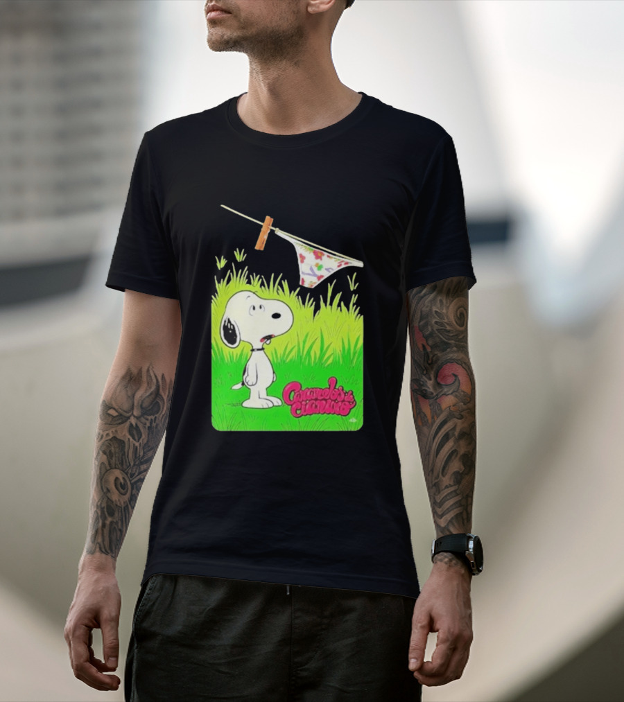 Snoopy Caramelos De Cianuro En Español Classic Cartoon And Rock Band Fusion T-Shirt