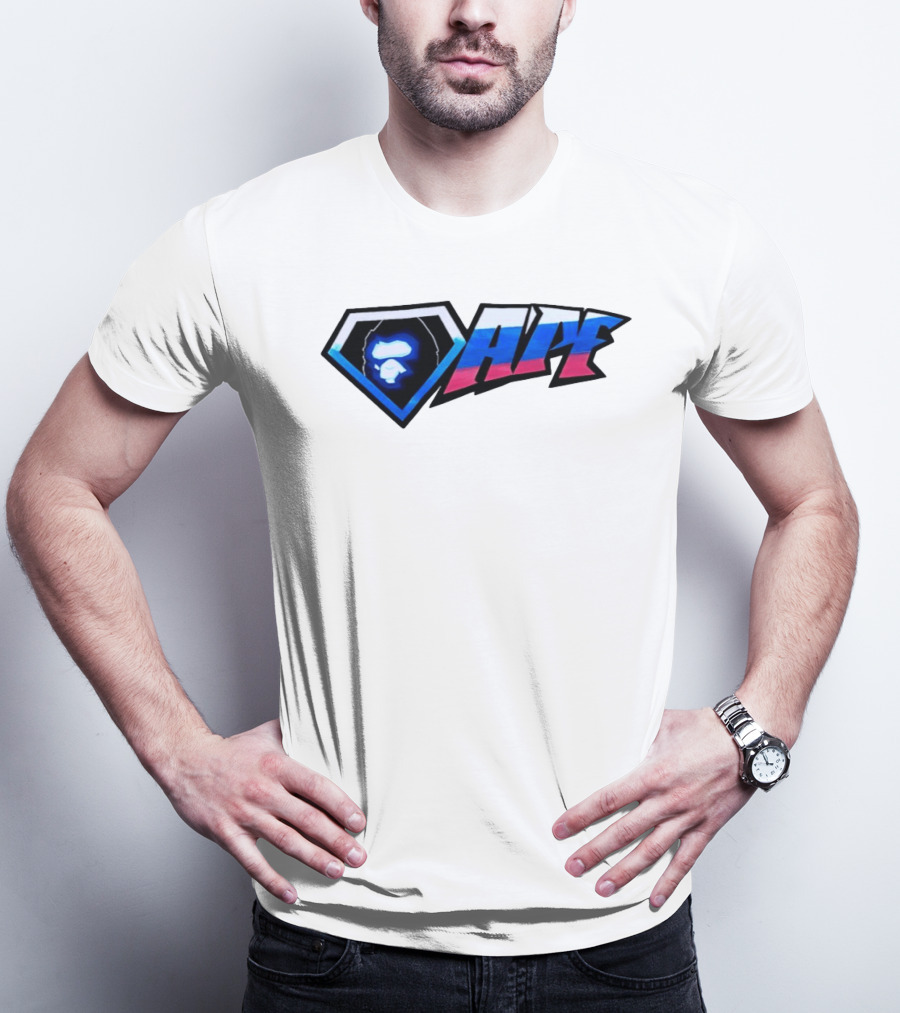 Gorilla Diamond APE Shield Blue Red Gradient T-Shirt