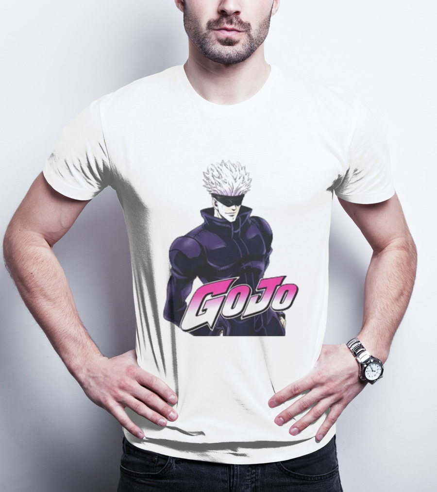 Satoru Gojo Jujutsu Kaisen Anime Crossover Jojo T-Shirt