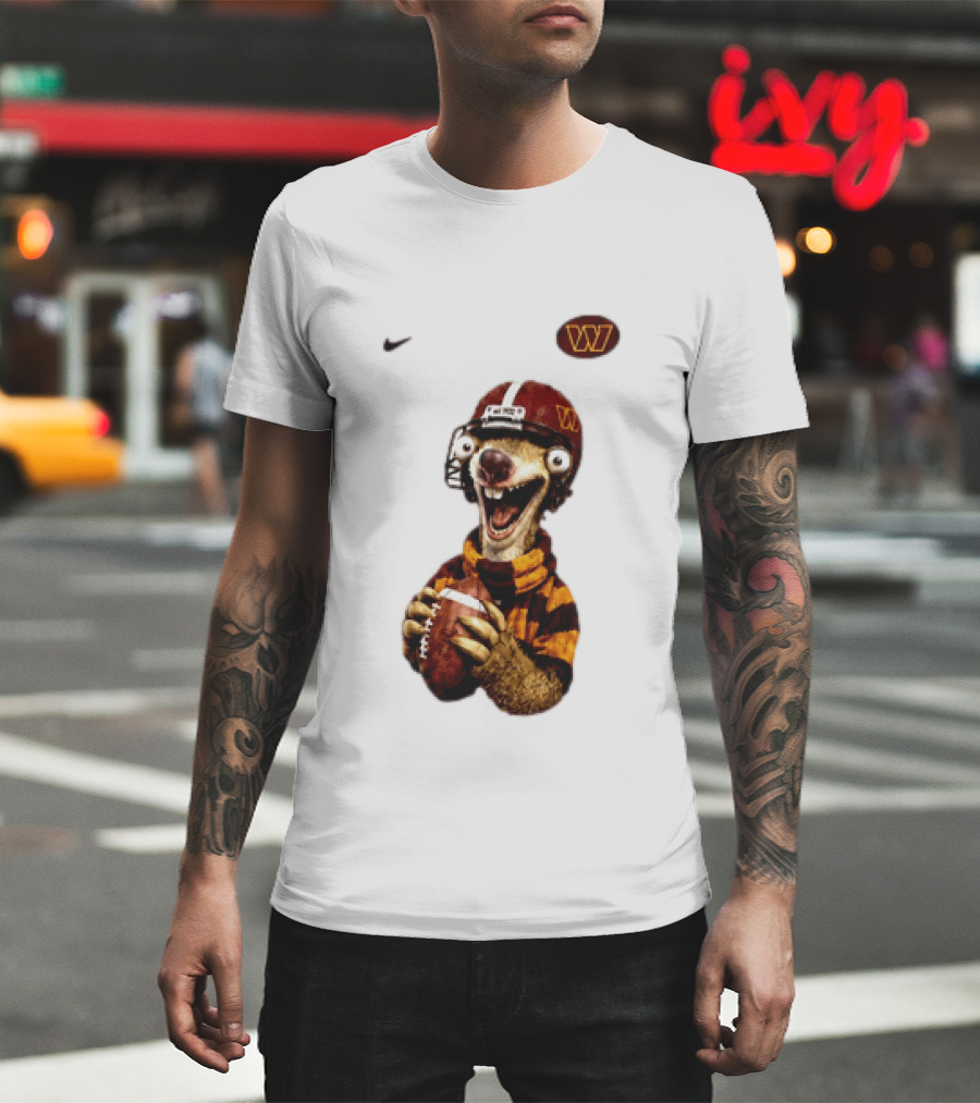 Sid The Sloth Washington Commanders Football Helmet Nike T-Shirt
