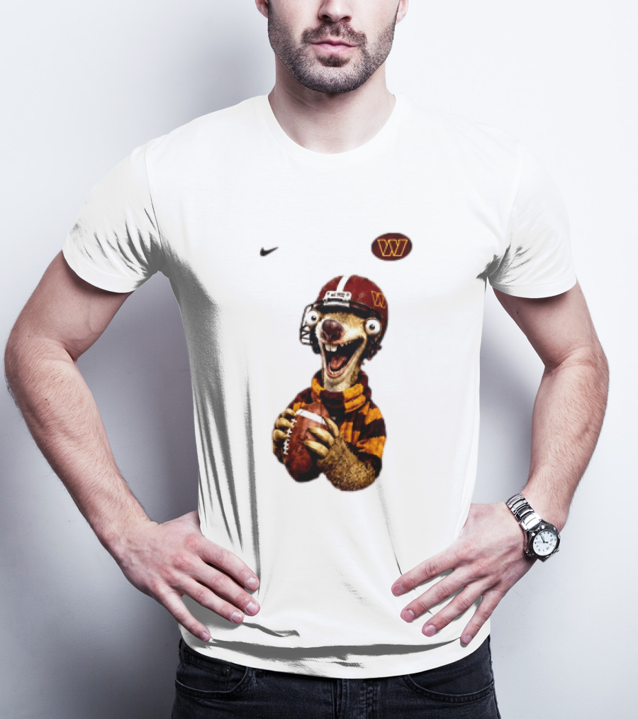 Sid The Sloth Washington Commanders Football Helmet Nike T-Shirt