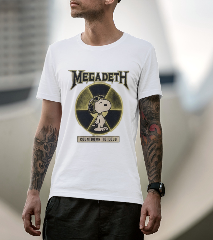 Snoopy MEgadeth Countdown To Loud T-Shirt