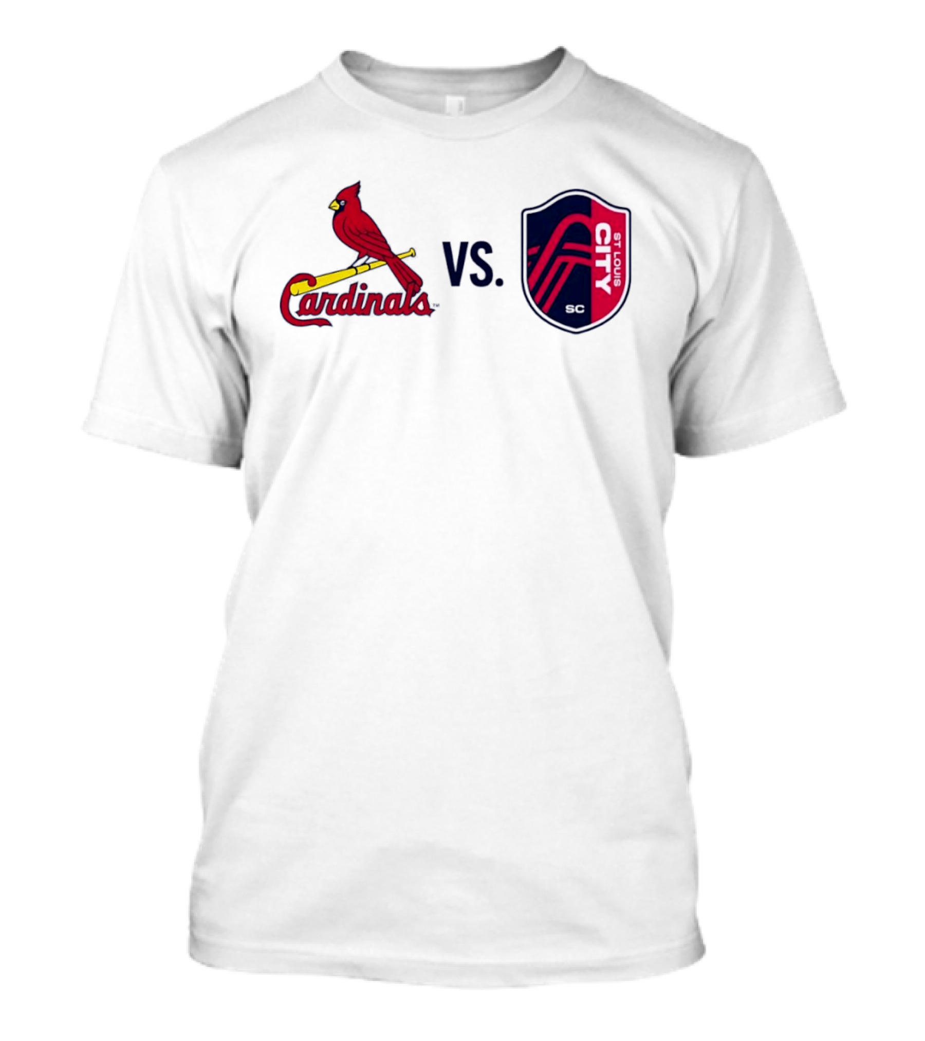 St Louis Cardinals Vs St Louis City SC Matchup T-Shirt