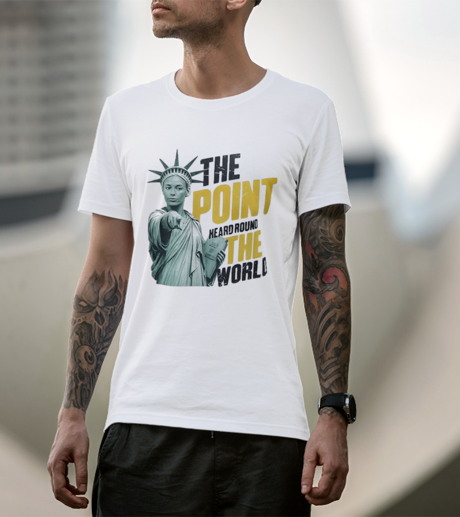The Point Heard Round The World Statue Of Liberty Sophie Cunningham Indiana Fever T-Shirt