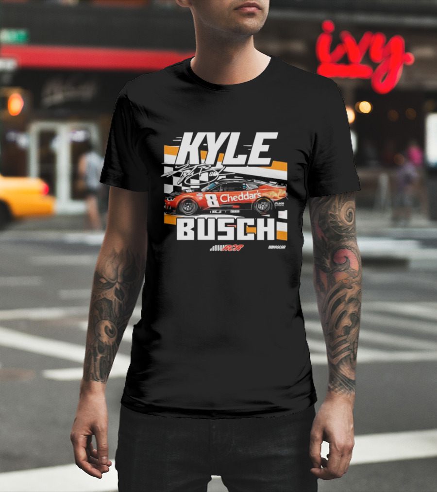 Kyle Busch Cheddar's NASCAR 8 Richard Childress Racing RCR T-Shirt