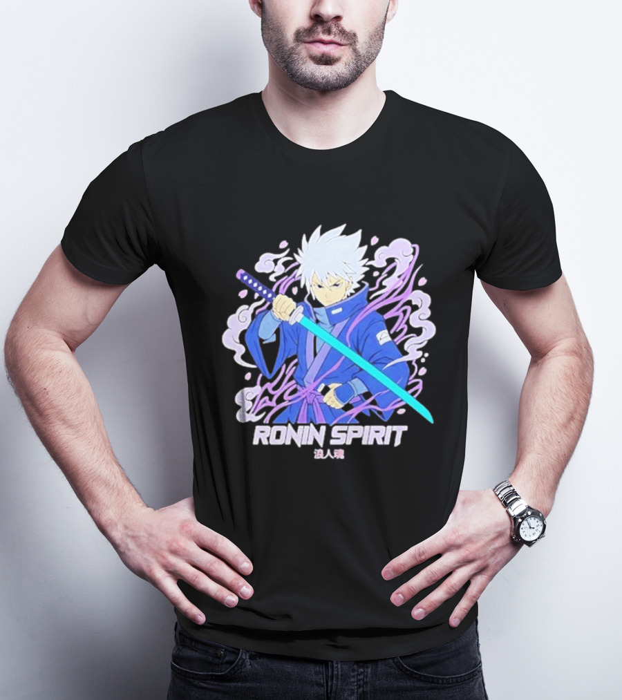 Ronin Spirit Anime Samurai Warrior Katana Manga T-Shirt