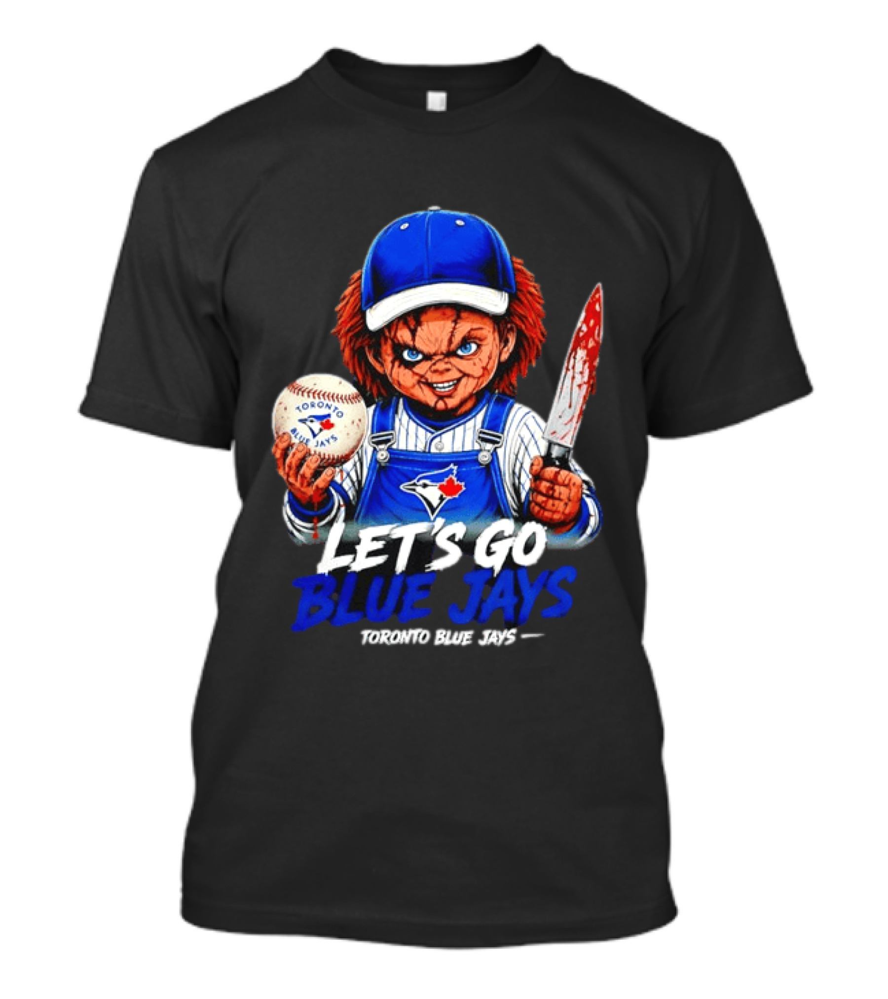 Chucky Toronto Blue Jays Let's Go Blue Jays Horror MLB T-Shirt