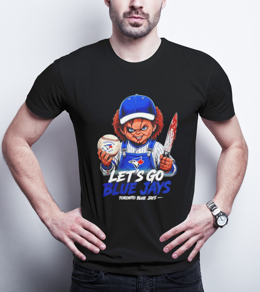 Chucky Toronto Blue Jays Let's Go Blue Jays Horror MLB T-Shirt