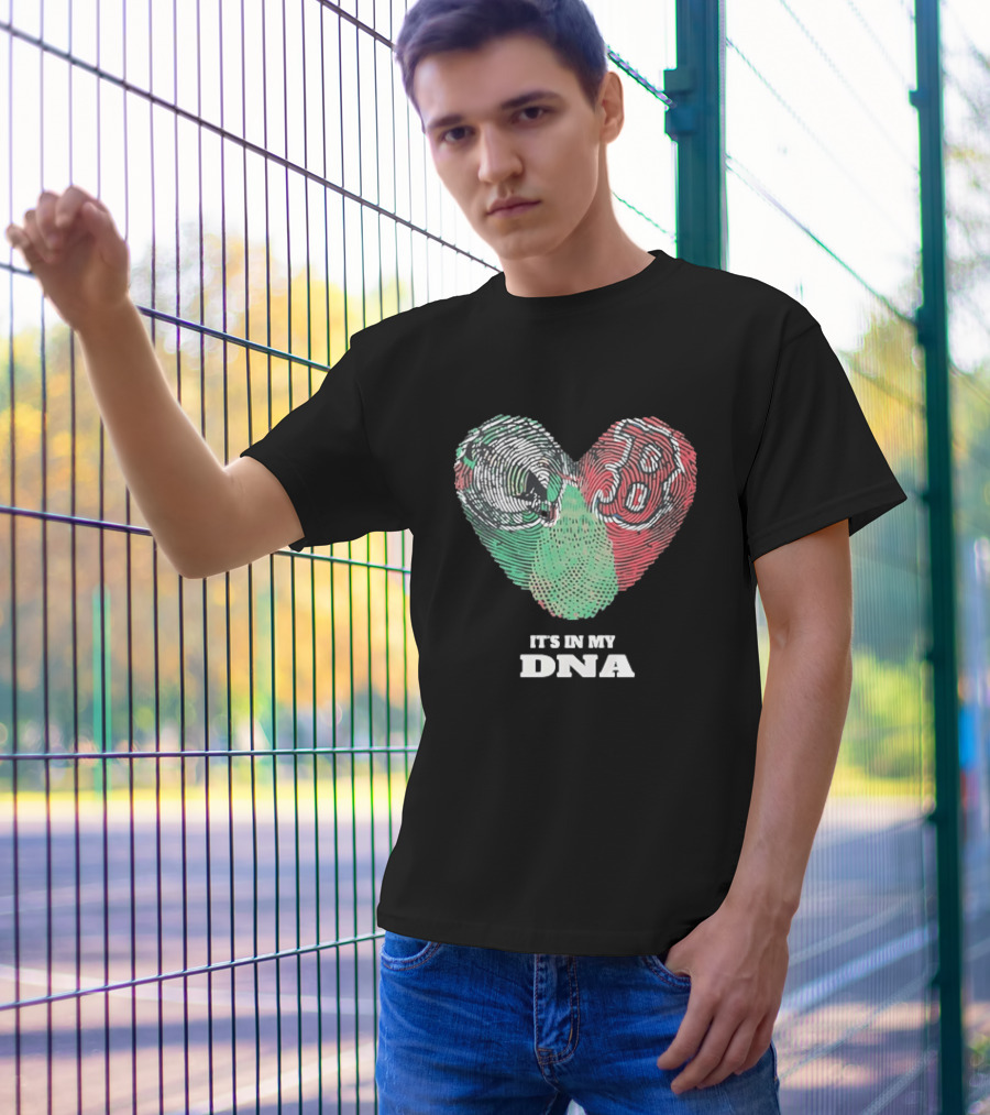 It’s In My DNA Heart Flag T-Shirt