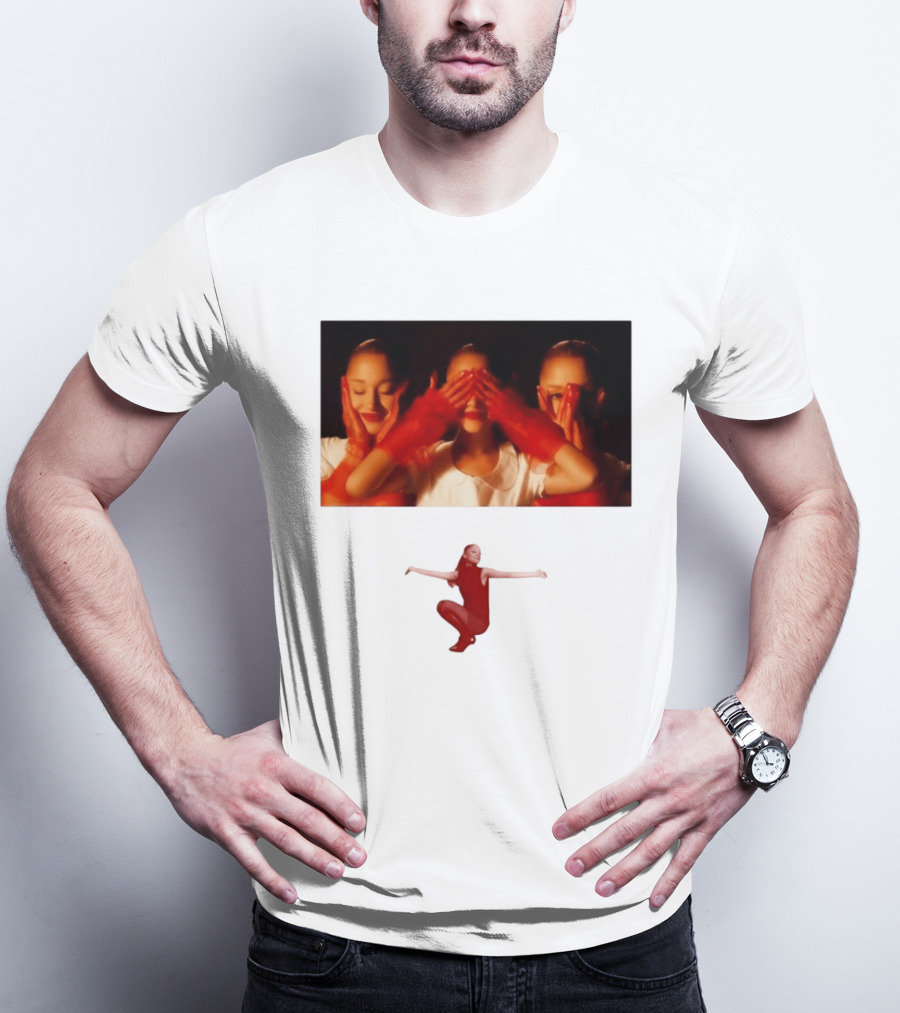 Ariana Grande Eternal Sunshine Red Gloves Three Faces Pose Music Album T-Shirt