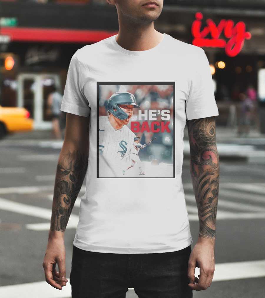 Chicago White Sox Munetaka Murakami He's Back Celebratory Moment T-Shirt
