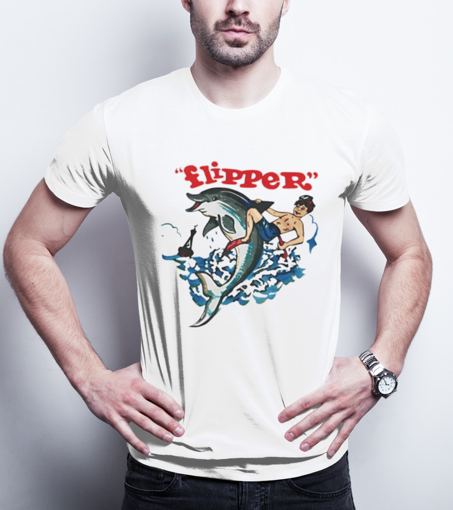 Flipper TV Show Dolphin And Boy Adventure T-Shirt