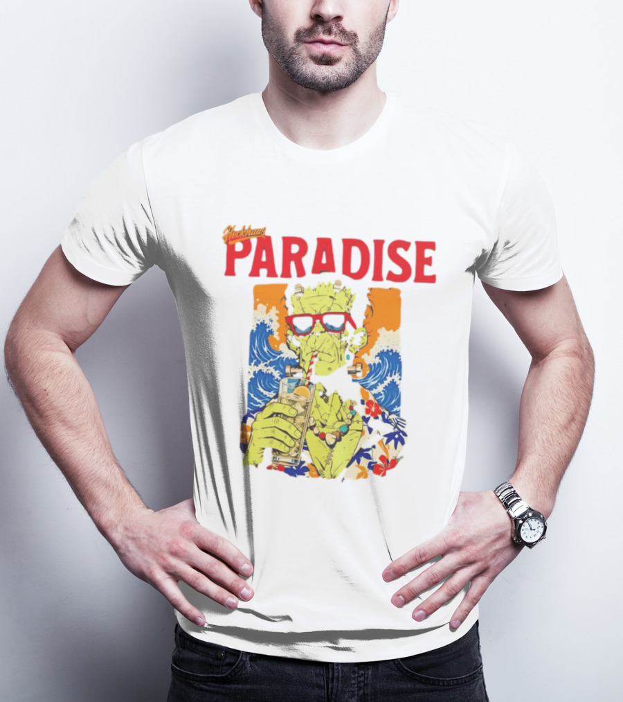 Heckhaus Paradise Frankenstein Hawaiian Waves Drinking Lemon Juice T-Shirt
