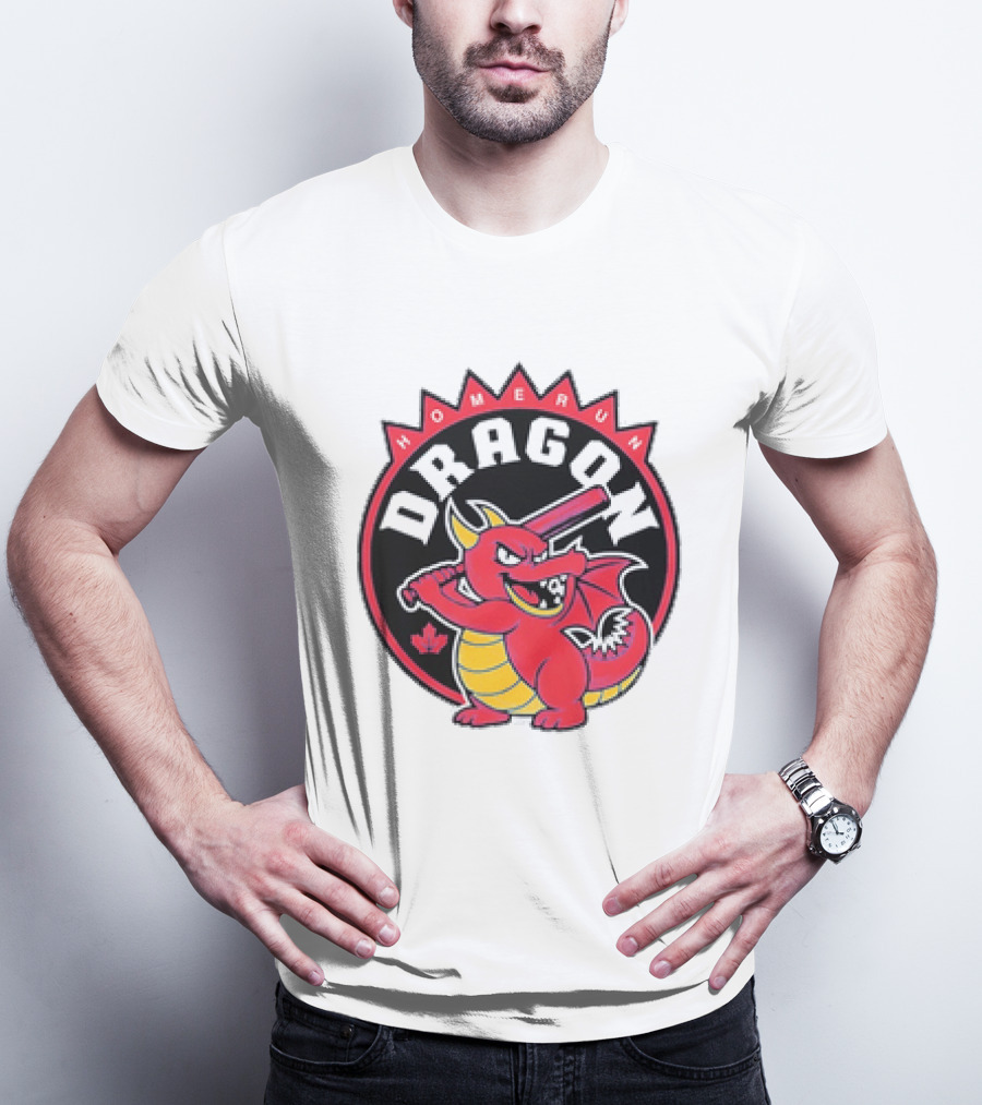 Homerun Dragon Toronto Blue Jays Baseball Canada Leaf T-Shirt