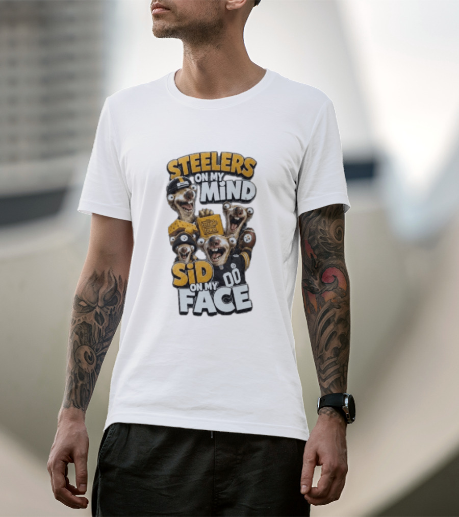 Steelers On My Mind Sid On My Face Terrible Towel Googly Eyes 00 T-Shirt