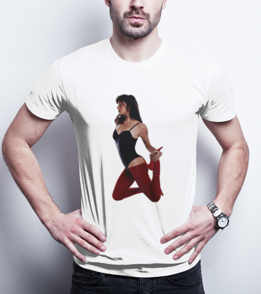 Rebecca Black Age Of The Exhibitionist Red Bodysuit And Stockings T-Shirt