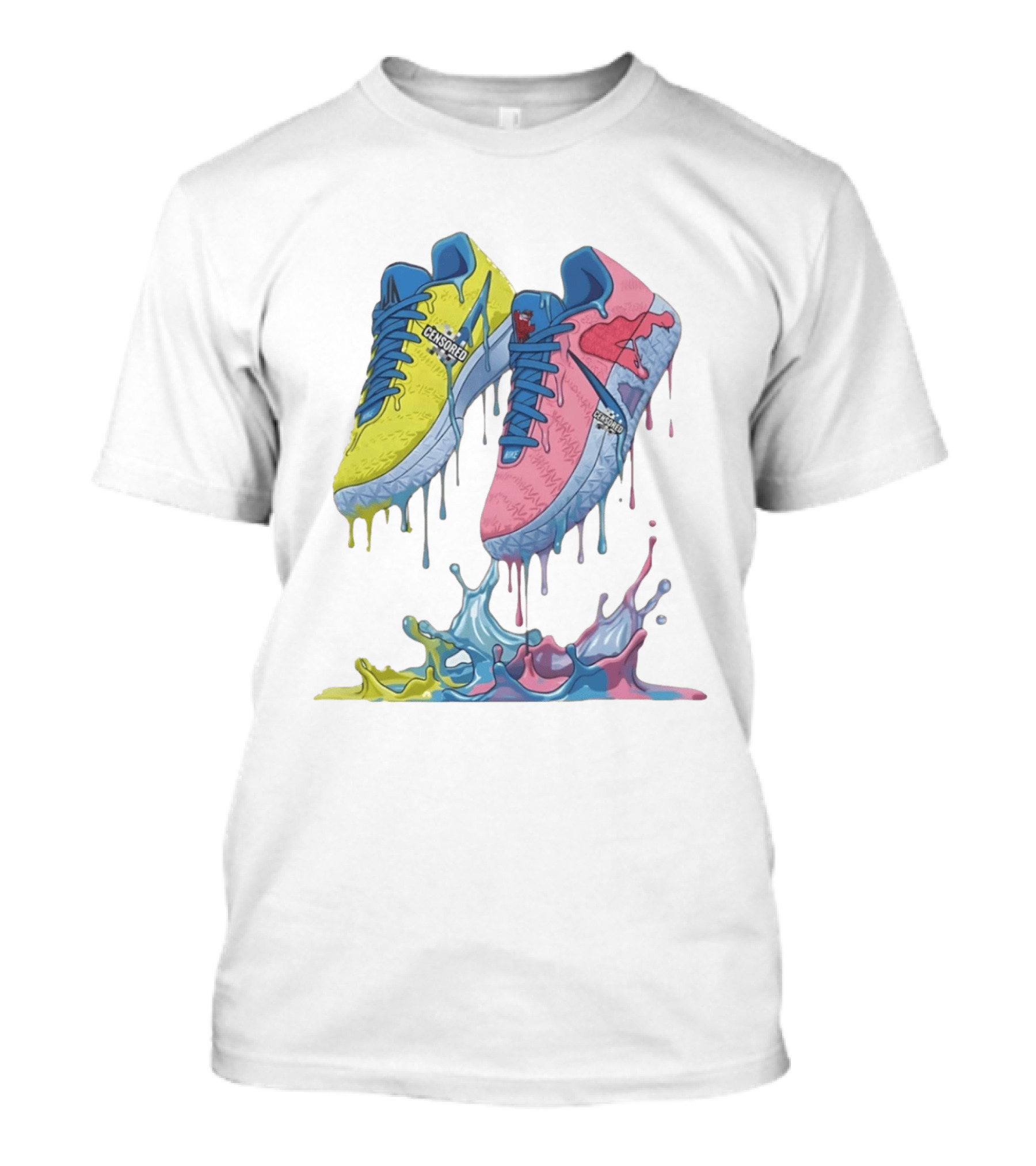 Safety Green Ja 3 Kool Aid Dripping Sneakers Censored T-Shirt