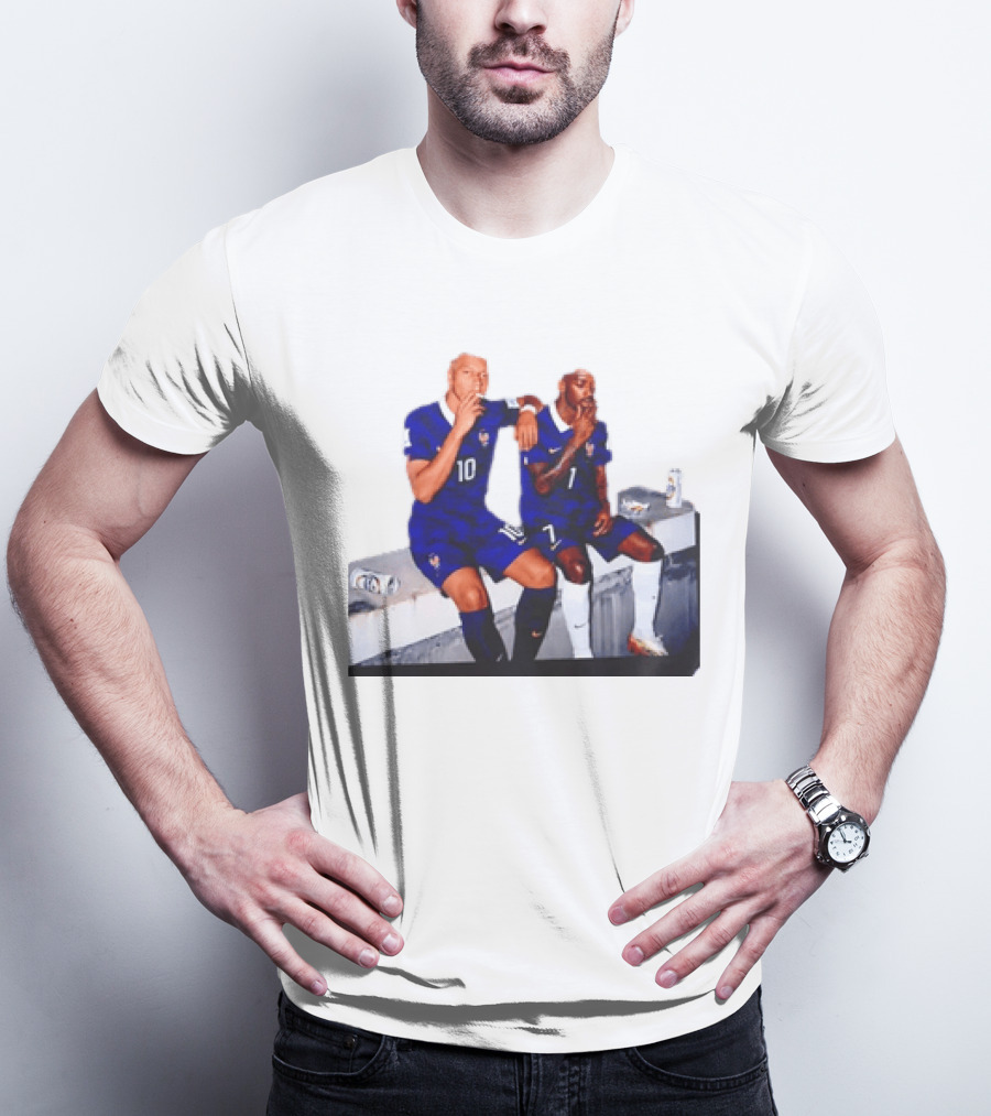 Kylian Mbappe And Ousmane Dembele Smoking And Drinking T-Shirt