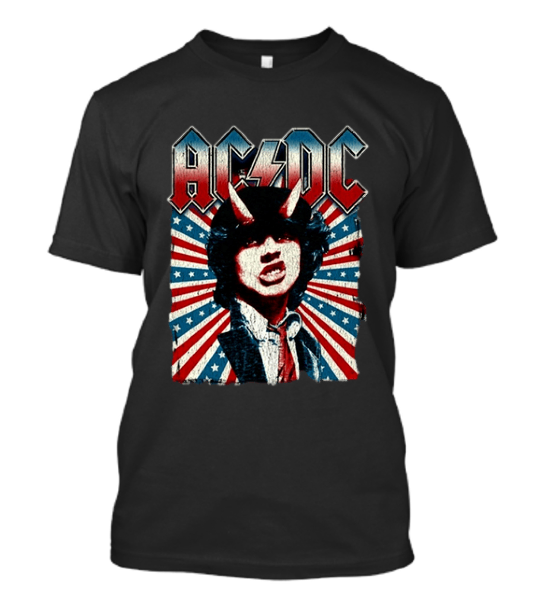 AC DC PWR Up Tour 2026 North America Highway To Hell USA Red White Blue Stripes T-Shirt