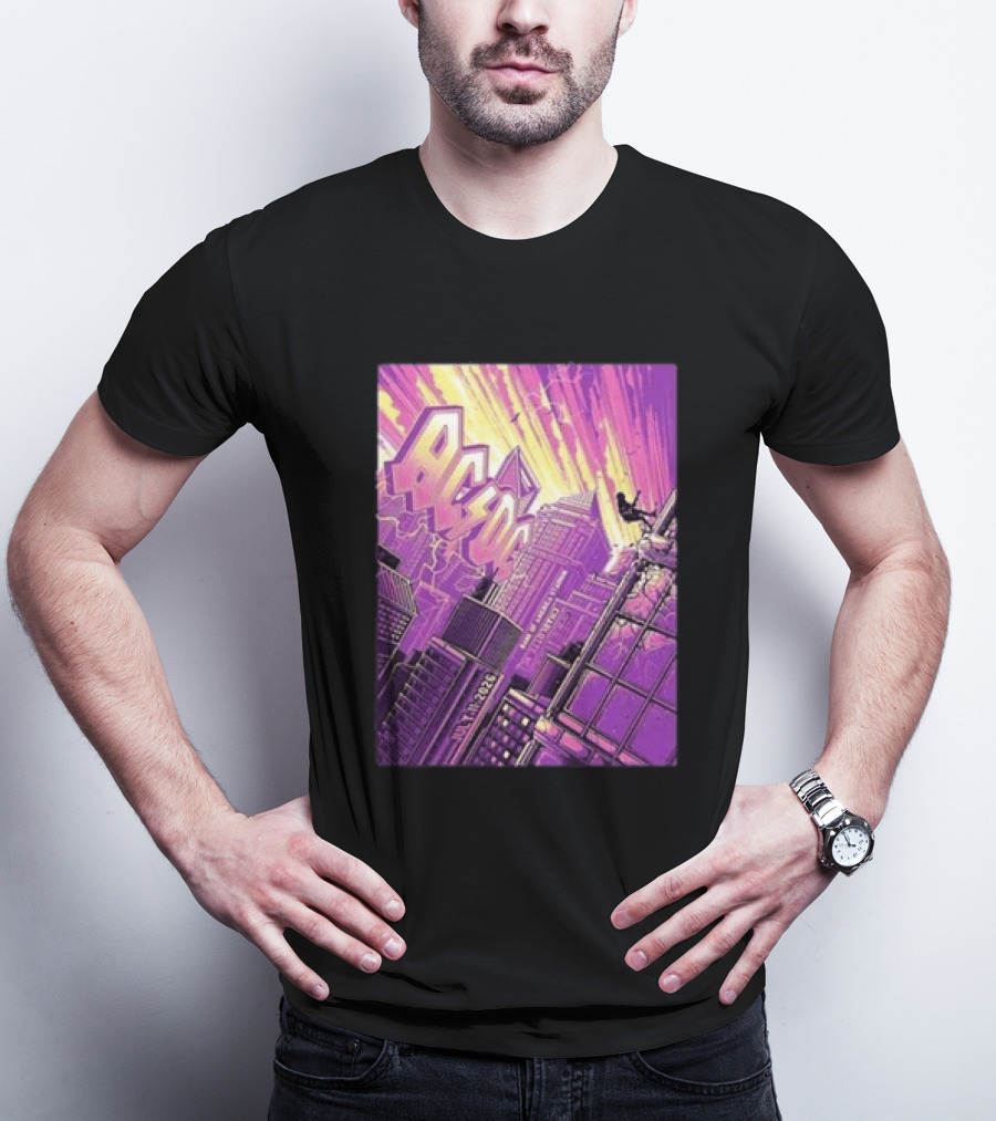 ACDC Charlotte PWR Up North America Tour July 11 2026 Skyline T-Shirt