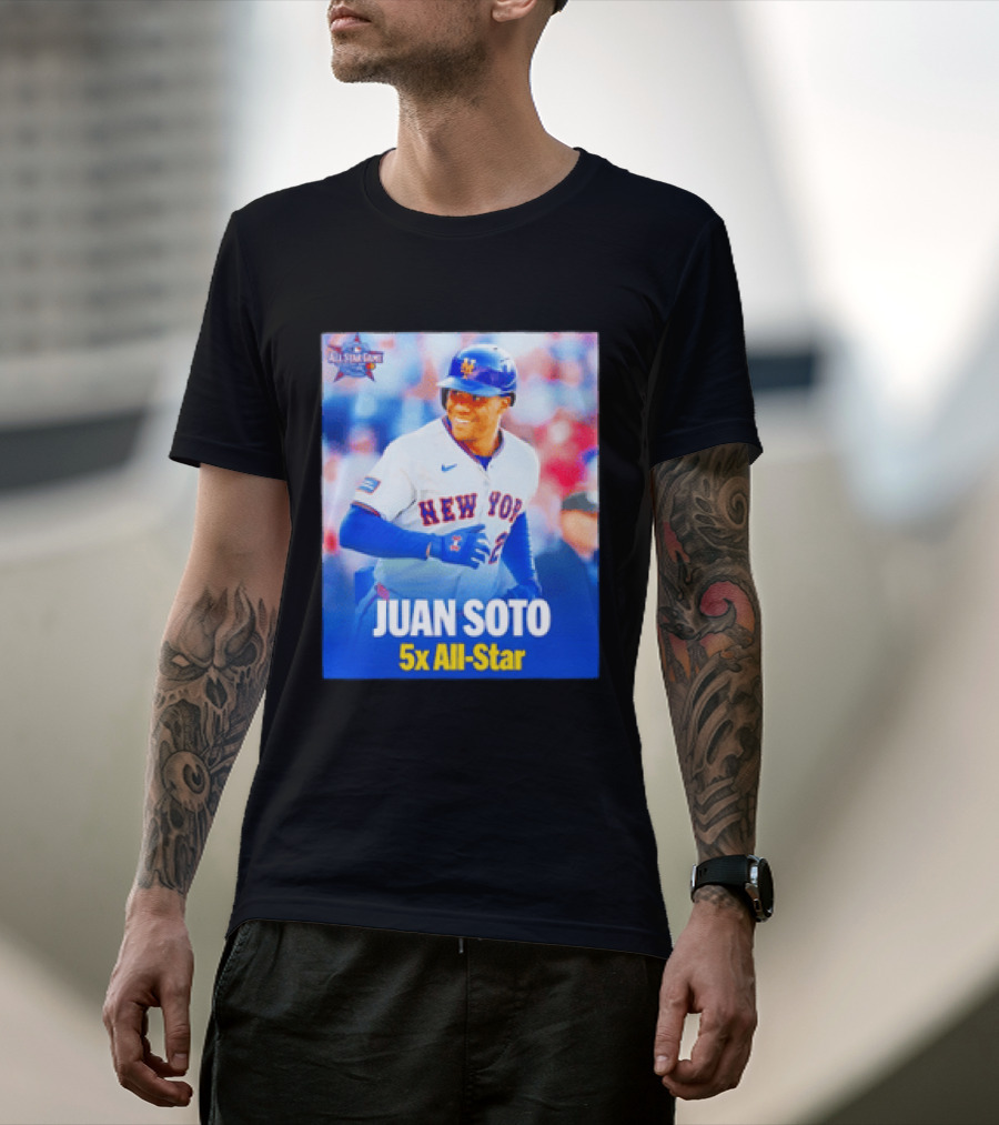 All Star Game 2026 New York Mets Juan Soto 5x All Star T-Shirt