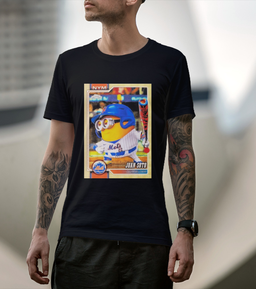 Juan Soto Minions Superfractor New York Mets MLB Topps Chrome 2026 Outfielder T-Shirt