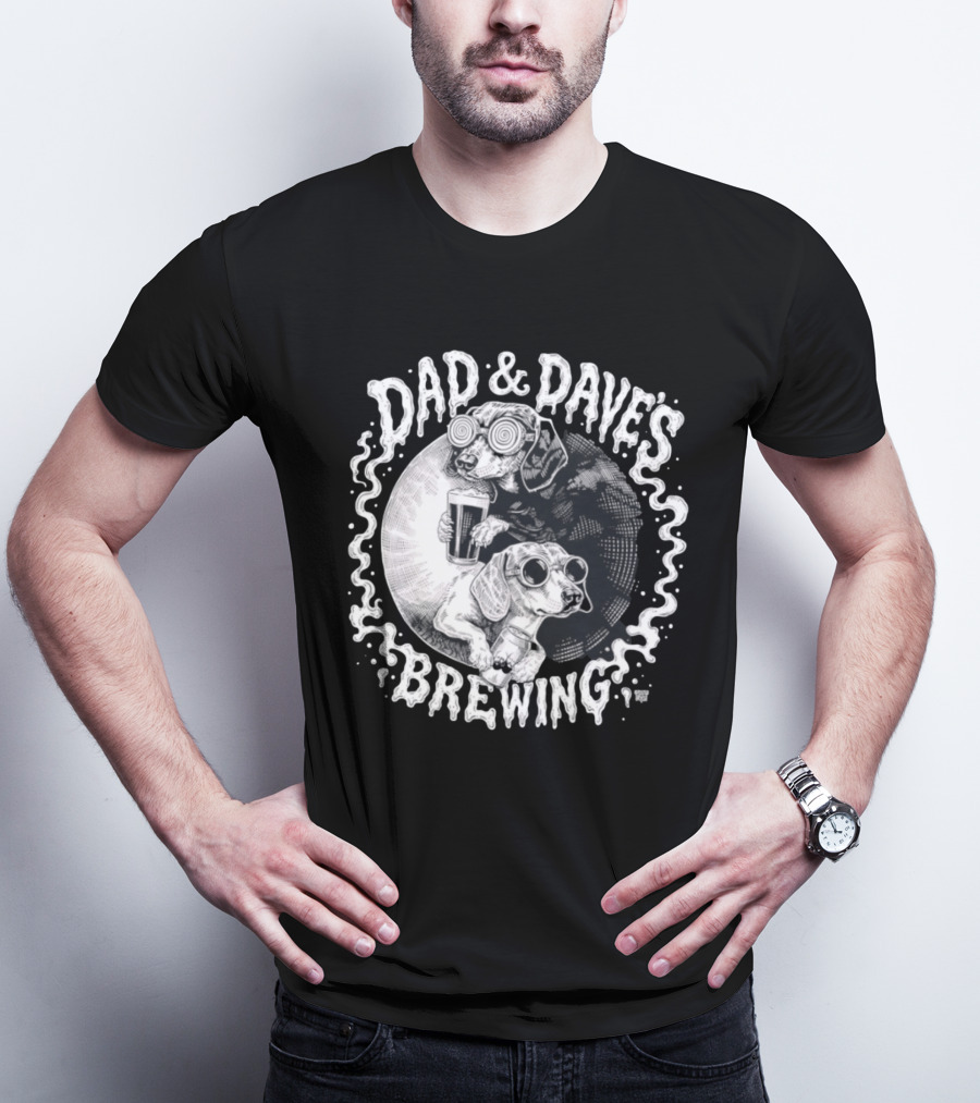 Dad & Dave's Brewing Dogs With Goggles T-Shirt