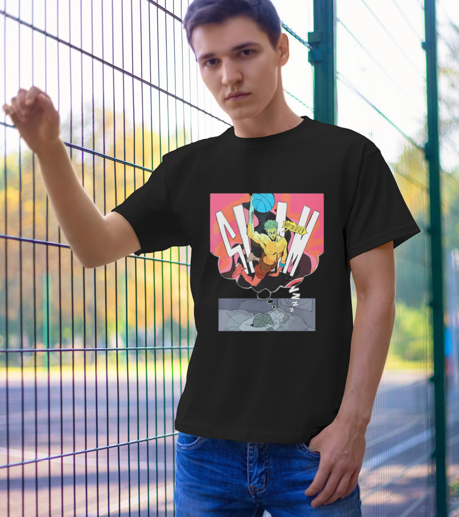 Dreaming Basketball Player Slam Dunk Nobody Can Stop Me Comic T-Shirt