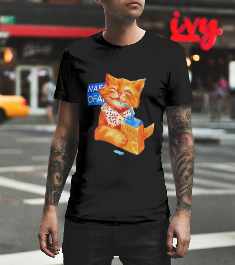 NAFO Fella Orange Cat Drinking VATNIK Tears T-Shirt