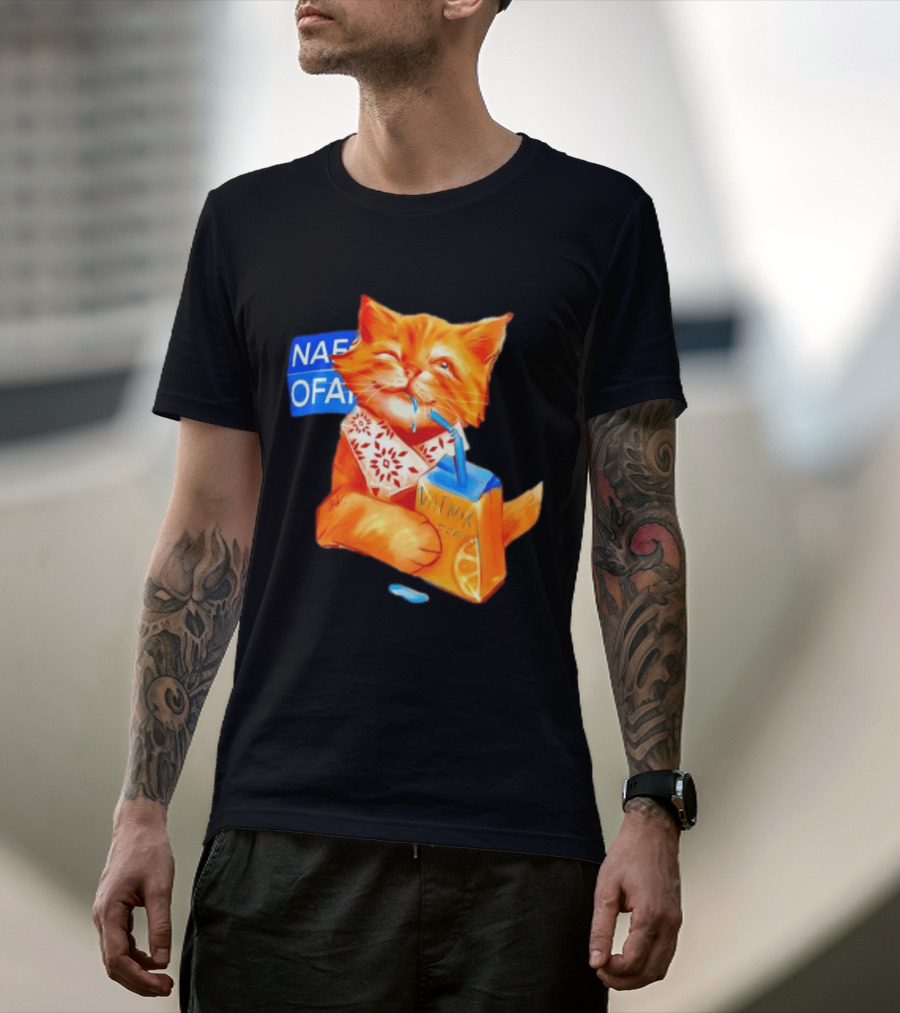 NAFO Fella Orange Cat Drinking VATNIK Tears T-Shirt