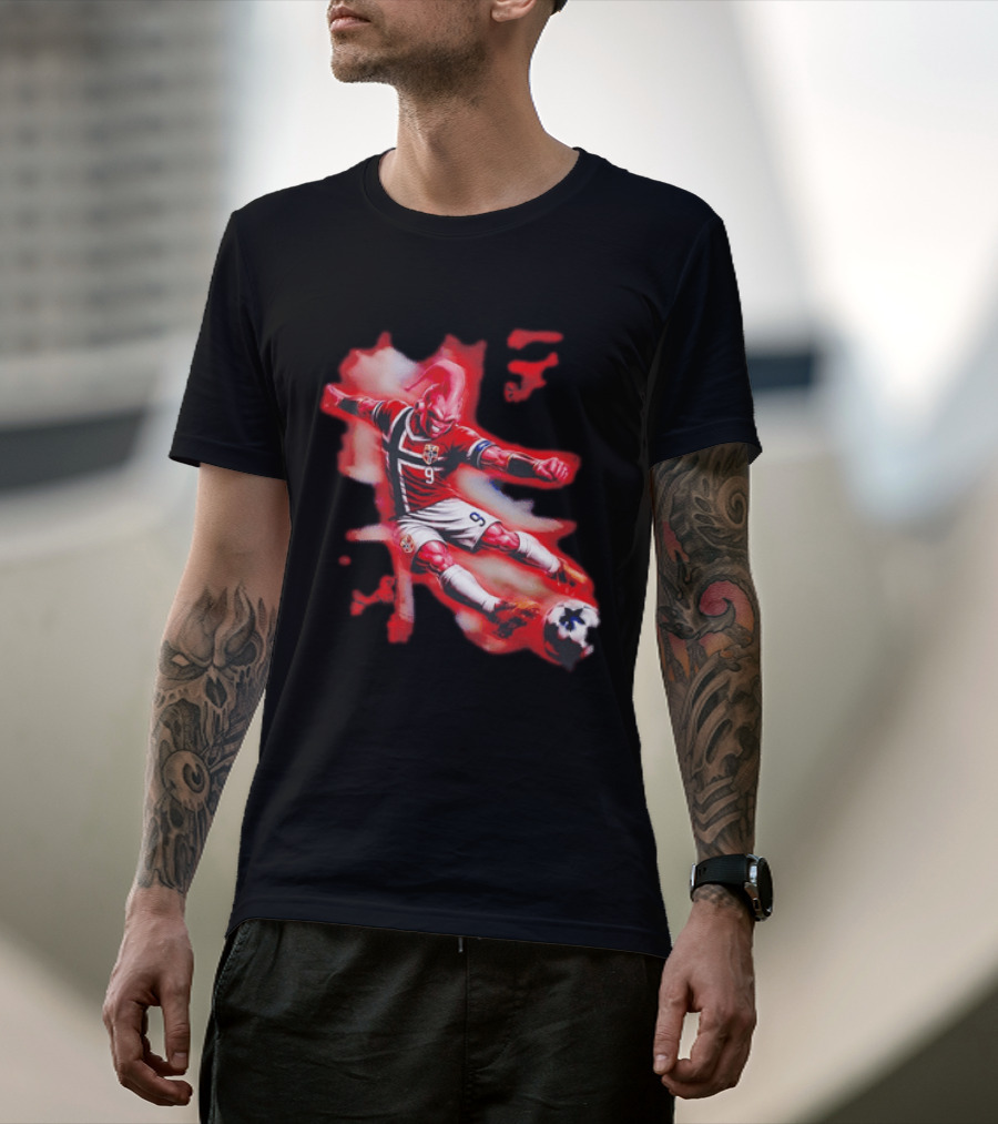 Erling Haaland Majin Buu Norway Football 9 Soccer Fusion T-Shirt