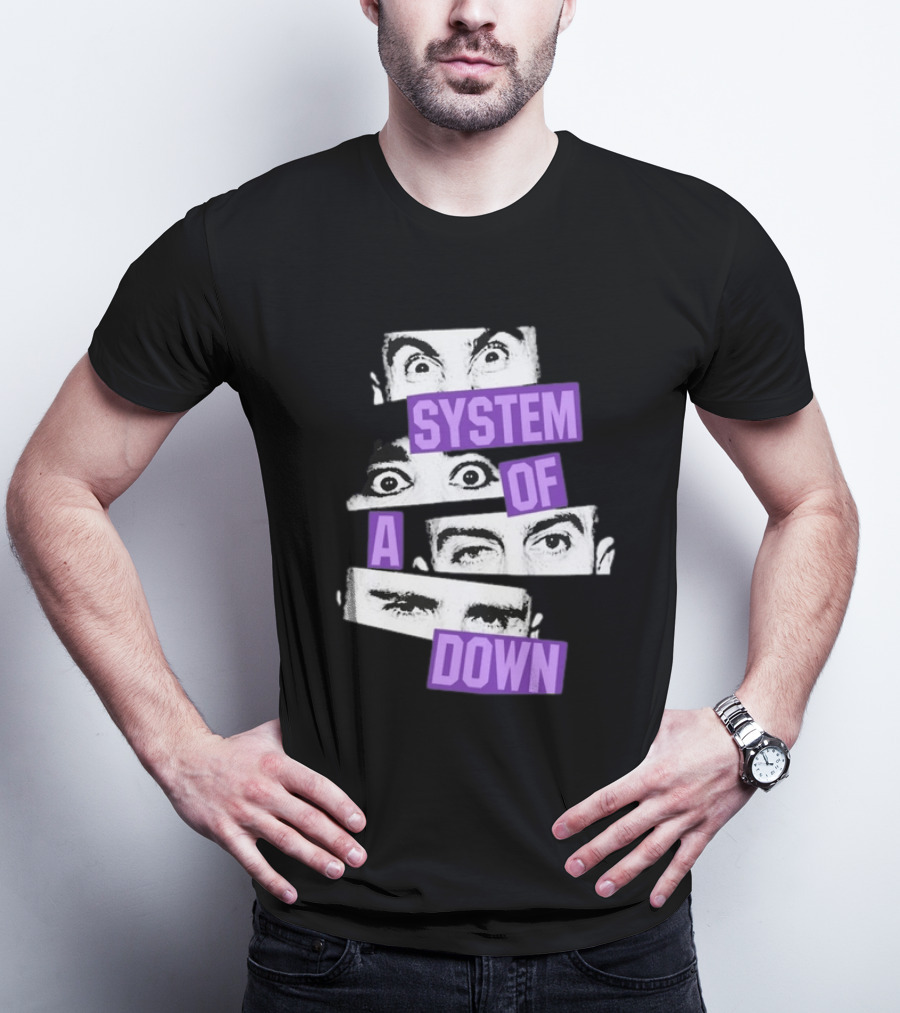 Original System Of A Down Soad Eu Uk Tour 2026 Toxic City System Down Eyes T-Shirt