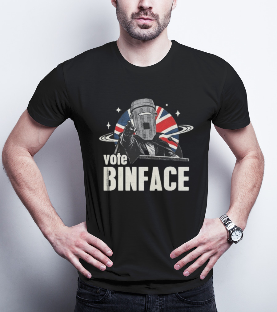 Vote Binface UK Political Satire Union Jack Space T-Shirt
