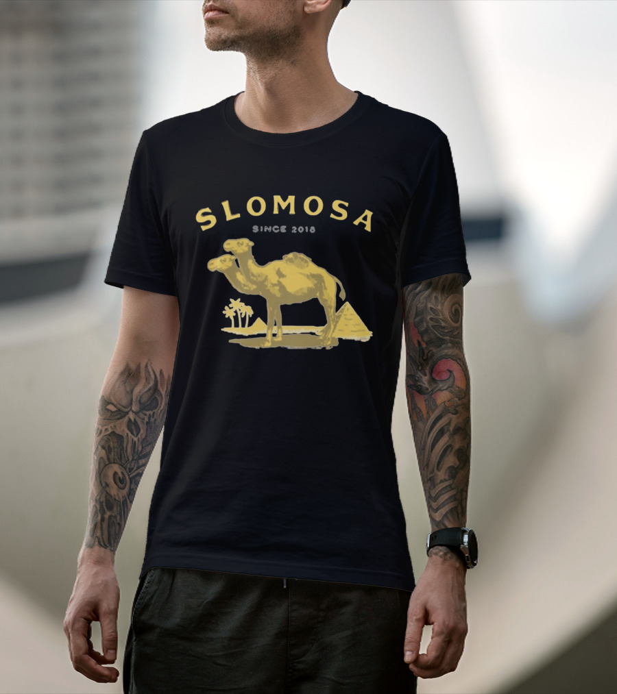 Slomosa Cigarette Since 2018 Camel And Pyramid Desert T-Shirt