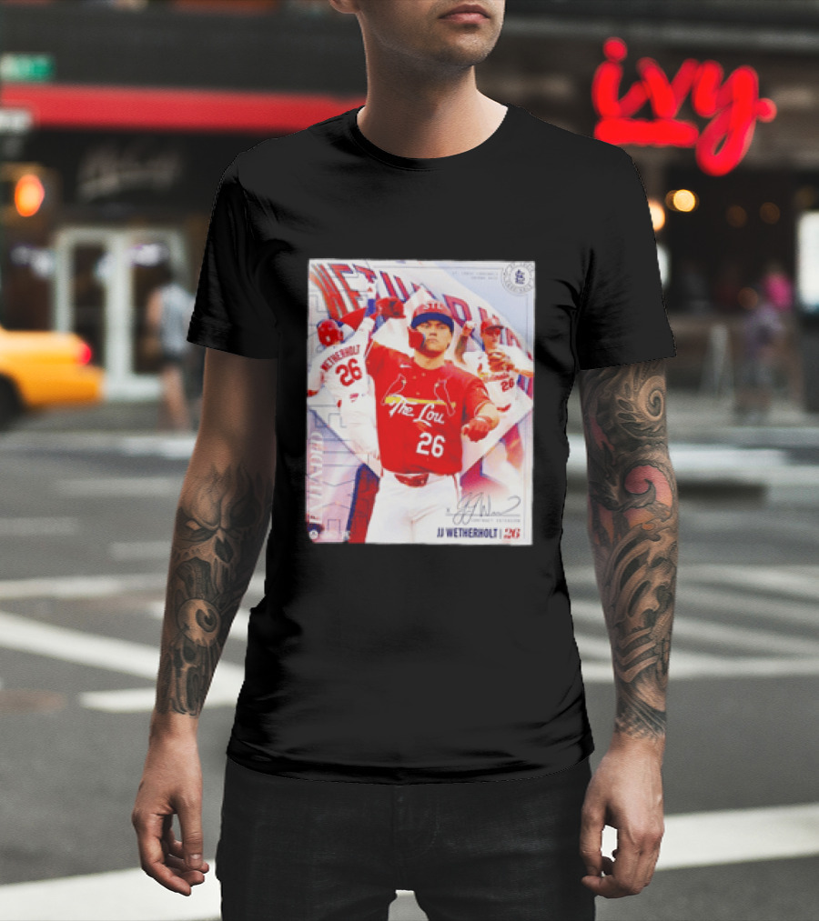 St. Louis Cardinals JJ Wetherholt 26 MLB Fan Memorabilia T-Shirt