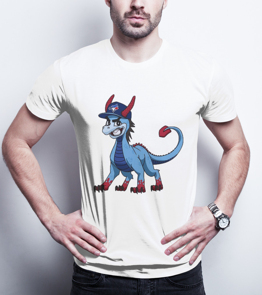 Toronto Blue Jays MLB Baseball Blue Dragon Hat T-Shirt