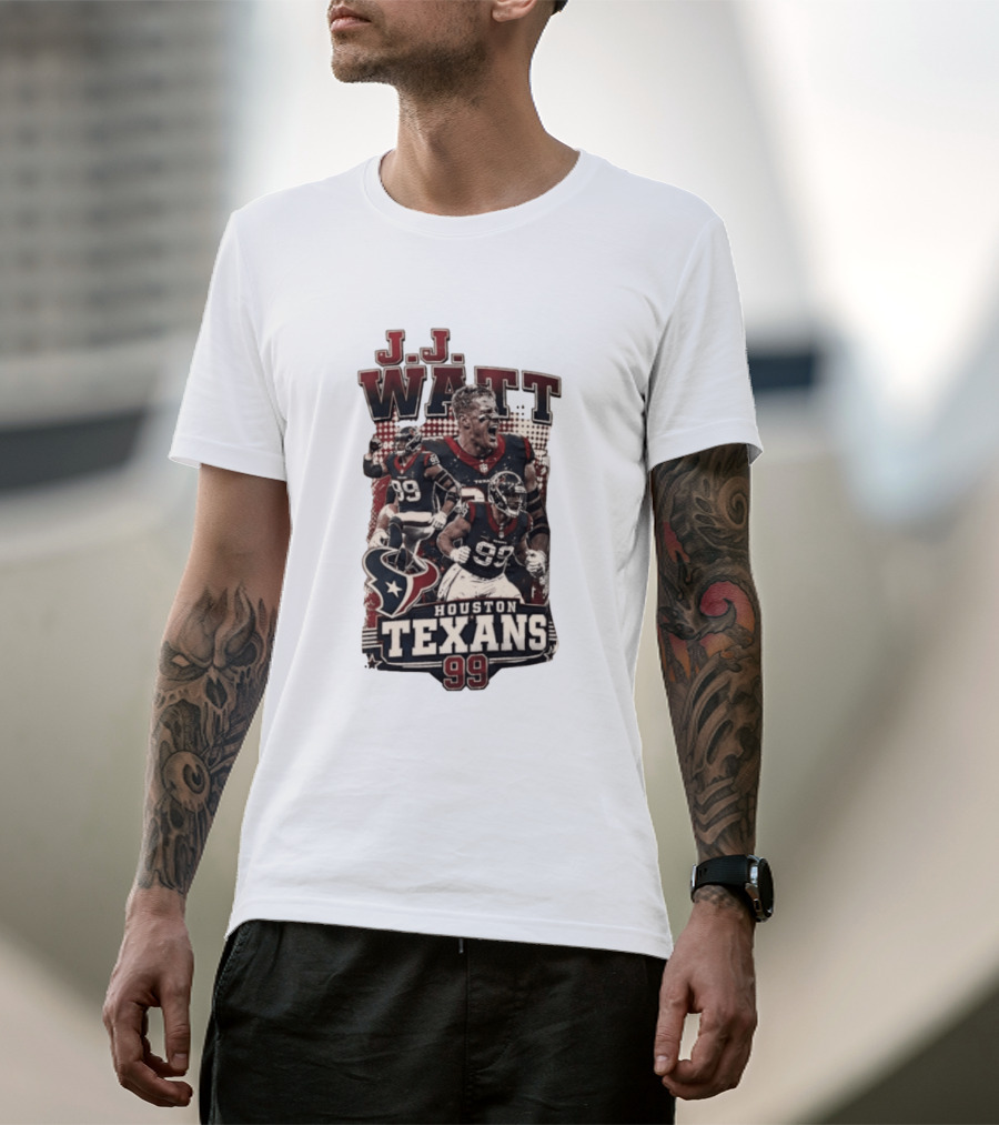 J.J. Watt Houston Texans 99 NFL Football Player T-Shirt