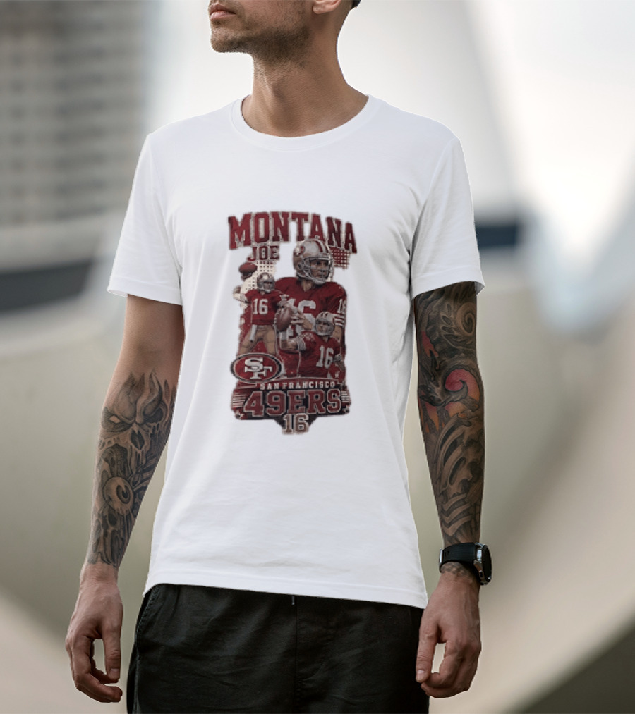 San Francisco 49ers Montana Joe 16 Football Player T-Shirt