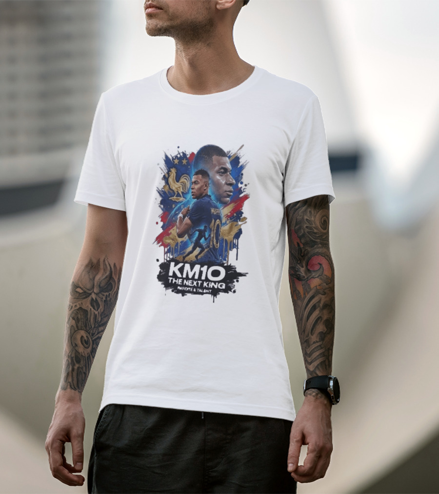 KM10 Kylian Mbappé The Next King Rapidite & Talent France Legends T-Shirt
