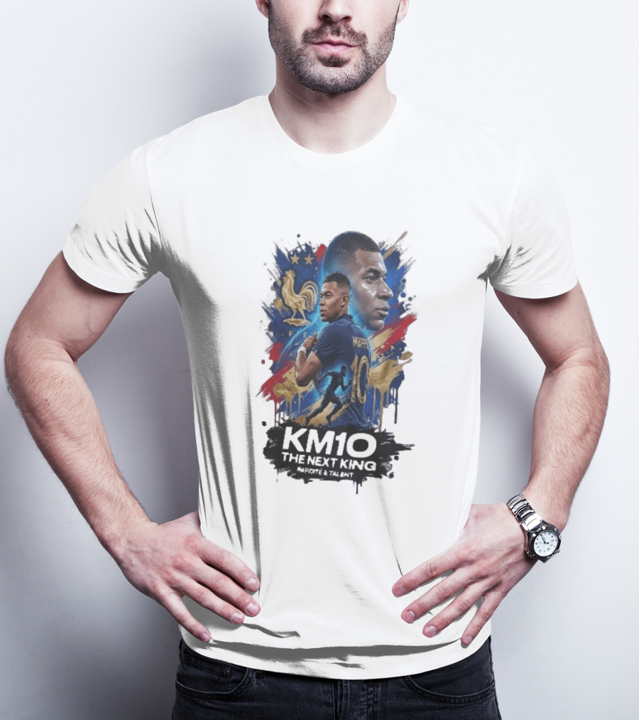 KM10 Kylian Mbappé The Next King Rapidite & Talent France Legends T-Shirt