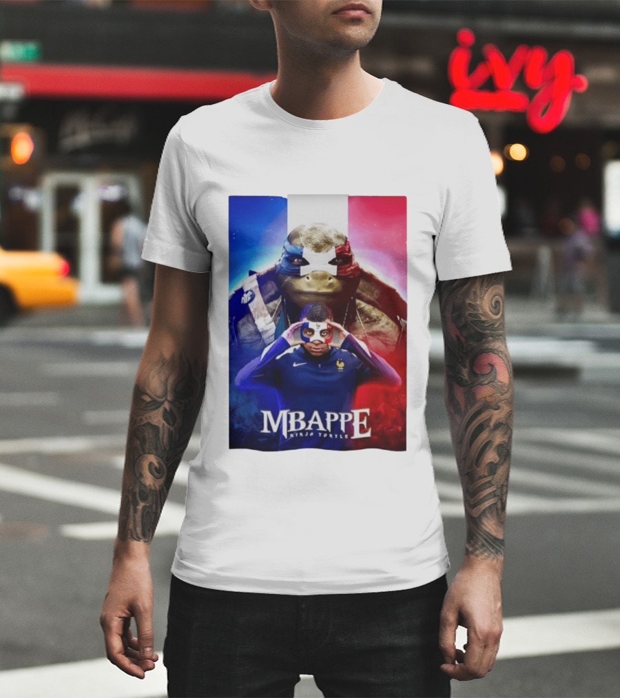 Mbappe France National Football Ninja Turtle T-Shirt