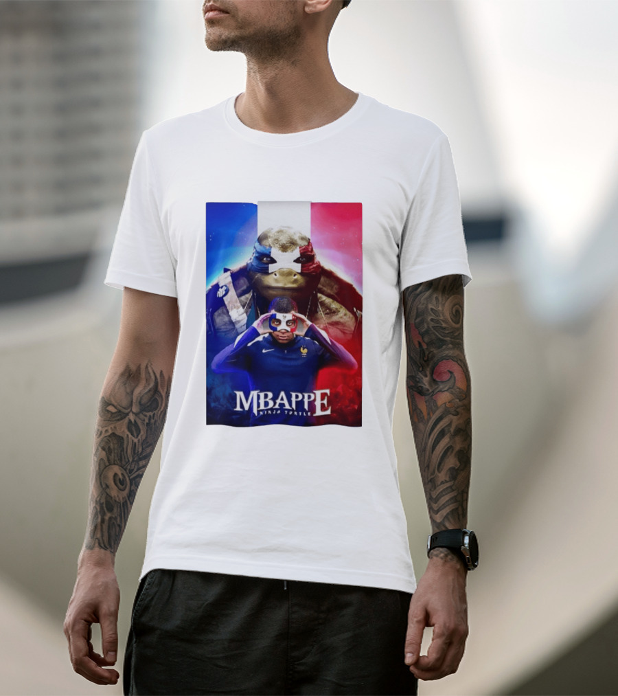 Mbappe France National Football Ninja Turtle T-Shirt